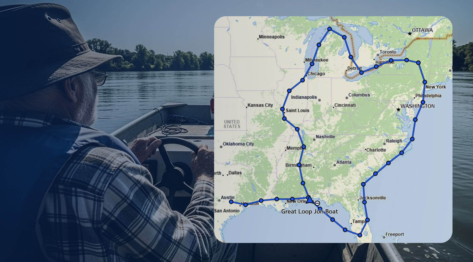 71-Year-Old Breaks Great Loop Speed Record in a 16-Foot Jon Boat - Ahoy! Insurance